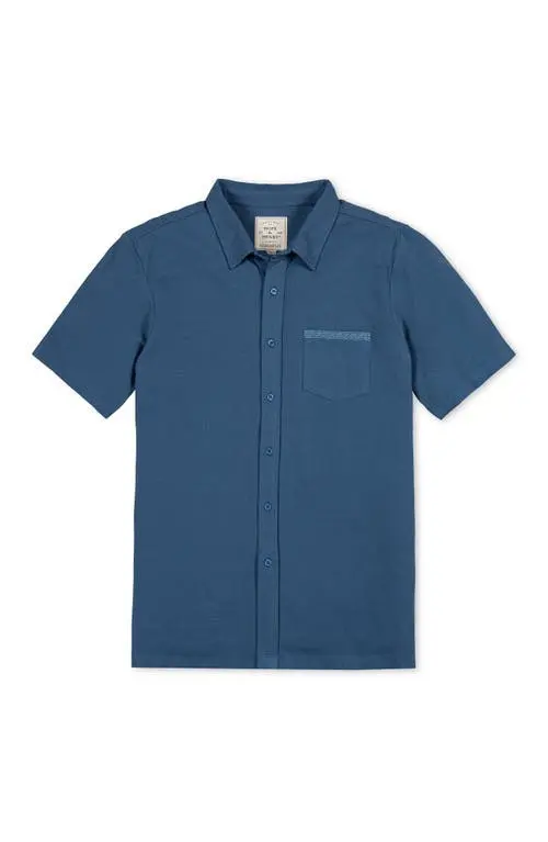 HOPE & HENRY Organic Pique Short Sleeve Shirt