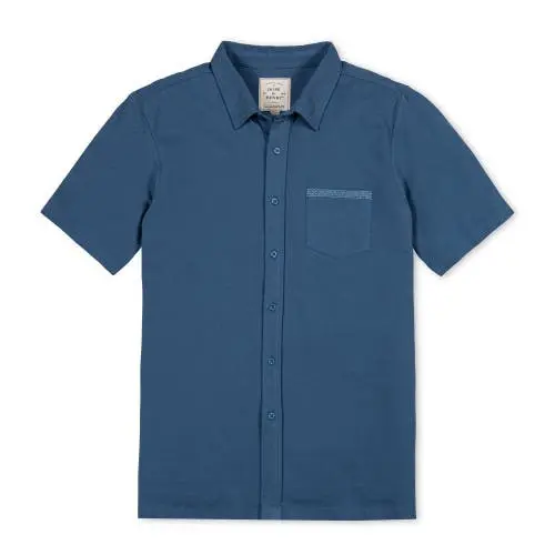 HOPE & HENRY Organic Pique Short Sleeve Shirt