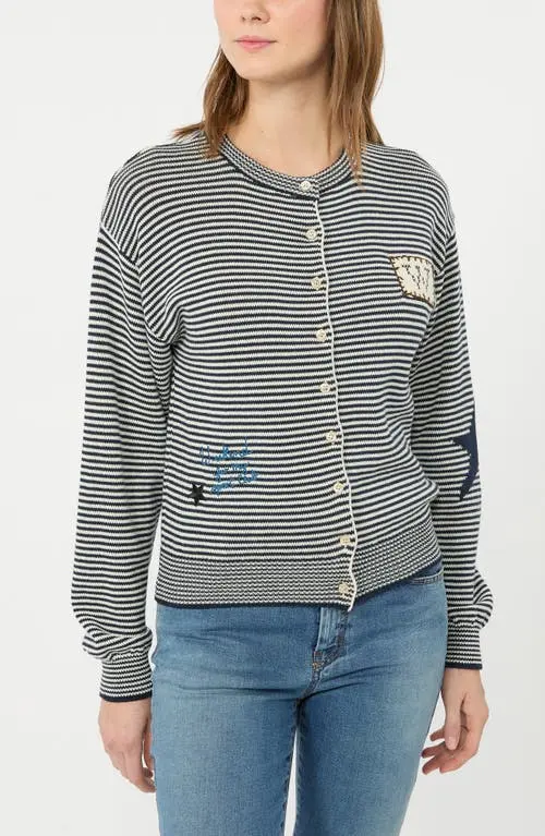 Max Mara Teiera Stripe Cotton Blend Cardigan