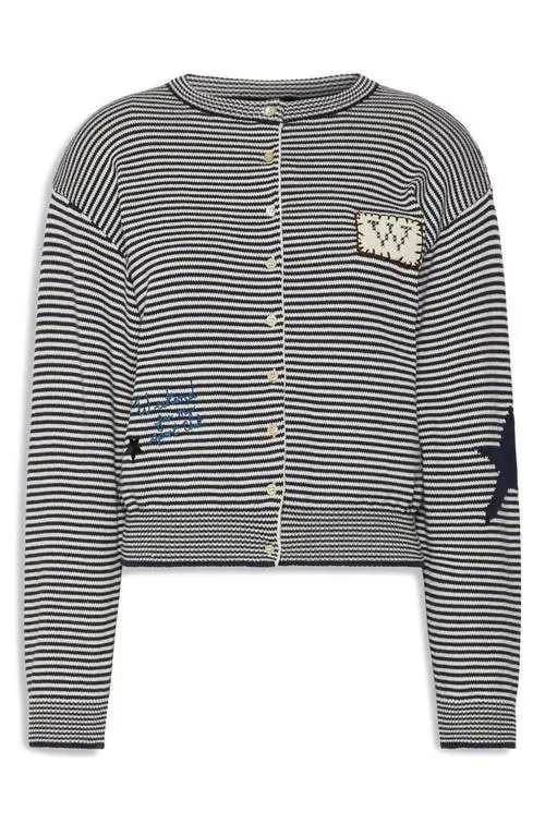 Max Mara Teiera Stripe Cotton Blend Cardigan