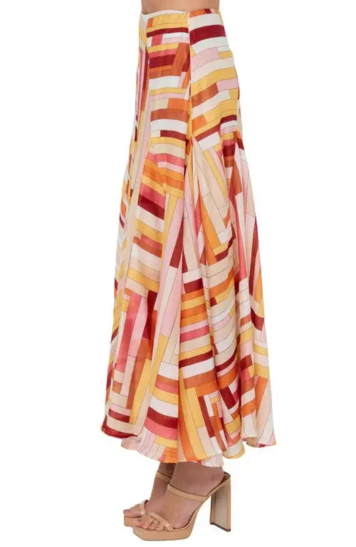 CIEBON Geometric Maxi Skirt