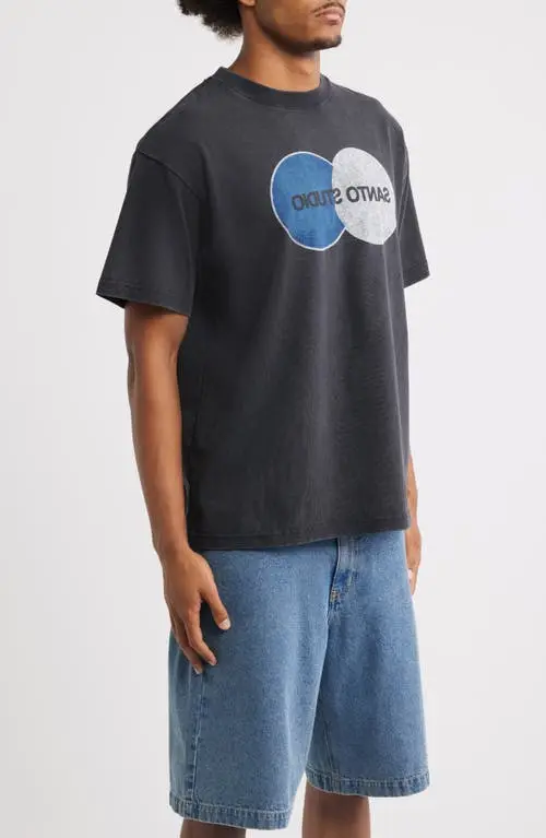 SANTO STUDIO Santo Flipped Cotton Graphic T-shirt