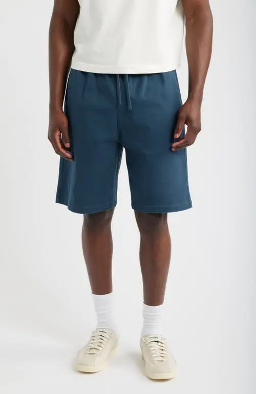 SANTO STUDIO Peninsula Cotton Twill Drawstring Bermuda Shorts - Navy