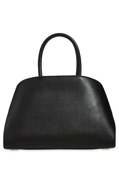 FERRAGAMO Small Hug Scarf Print Leather Top Handle Bag - Black