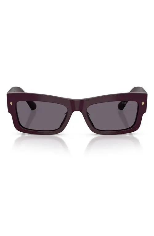 JIMMY CHOO 53mm Rectangular Sunglasses - Prune/violet