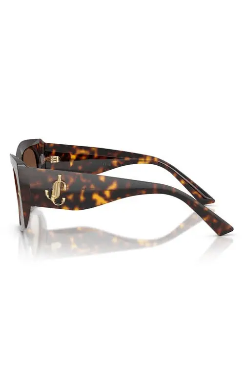 JIMMY CHOO 54mm Butterfly Sunglasses - Havana/brown Gradient