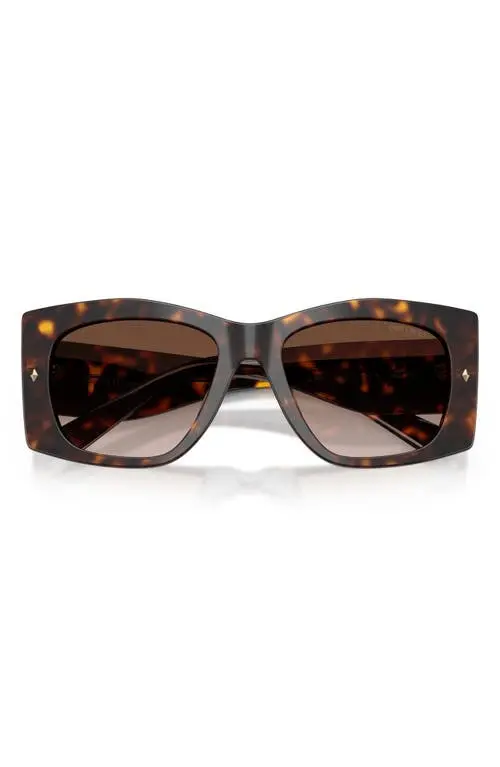 JIMMY CHOO 54mm Butterfly Sunglasses - Havana/brown Gradient