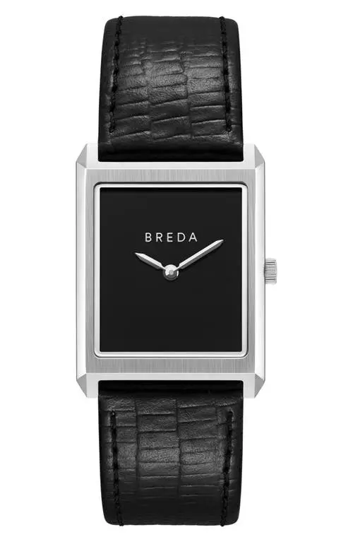 BREDA Virgil Leather Strap Tank Watch