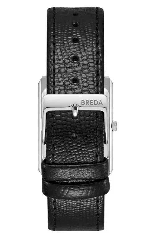 BREDA Virgil Leather Strap Tank Watch