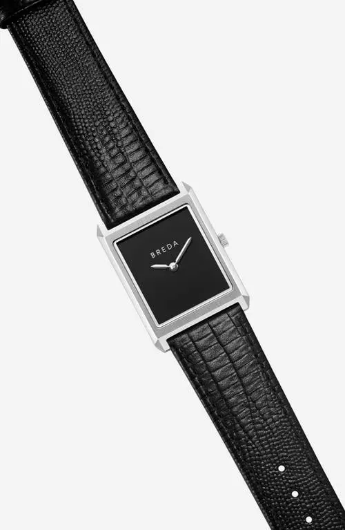 BREDA Virgil Leather Strap Tank Watch