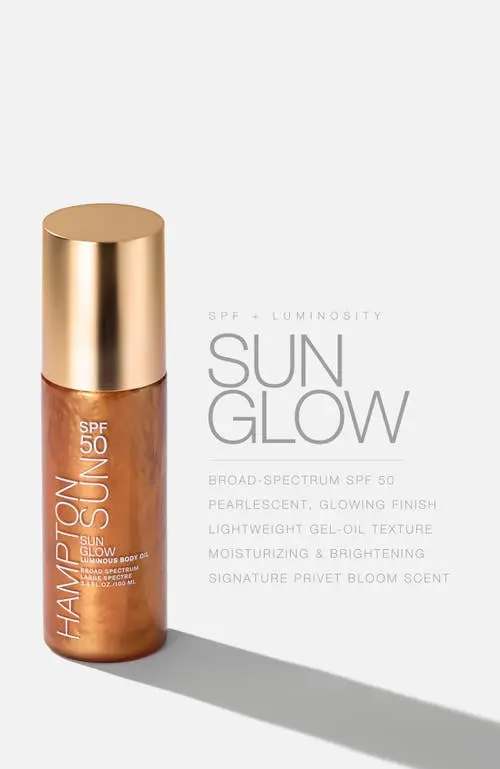 HAMPTON SUN Spf 50 Sun Glow Luminous Body Oil