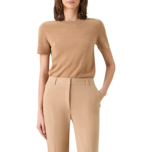 Akris Short Sleeve Cashmere Sweater
