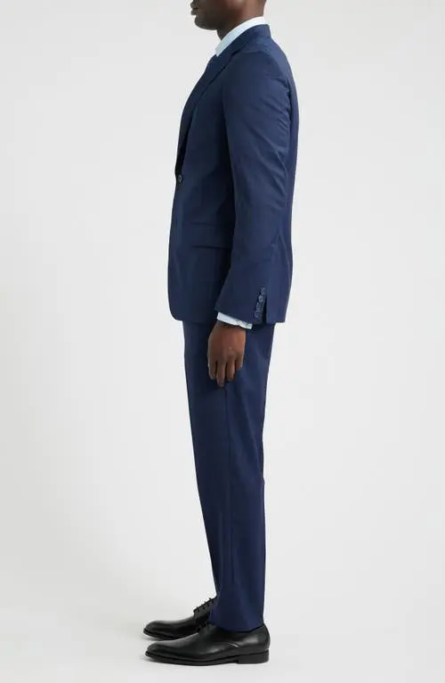 HERITAGE GOLD Dark Windowpane Check Wool Suit