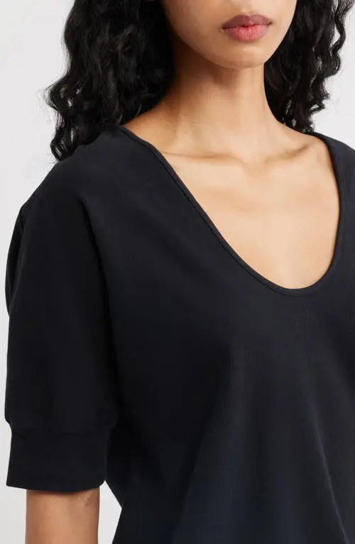 ARTLESS FOREVER Logan Scoop Neck Top - Black