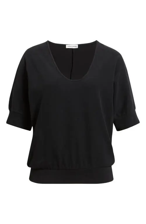 ARTLESS FOREVER Logan Scoop Neck Top - Black