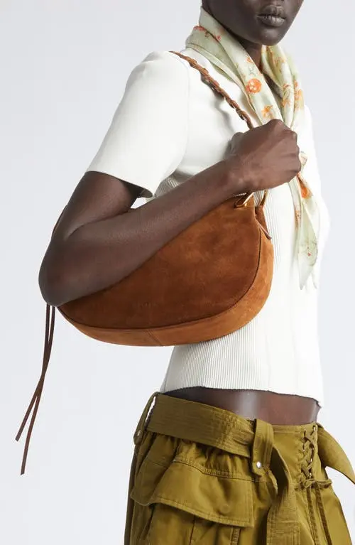 Alexander McQueen Wishbone Shoulder Bag - Coffee