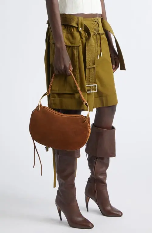 Alexander McQueen Wishbone Shoulder Bag - Coffee