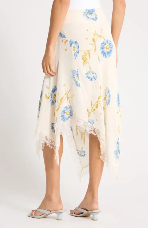 REFORMATION Liliana Lace Handkerchief Hem Skirt