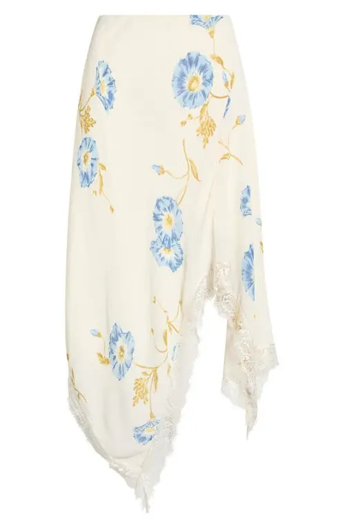 REFORMATION Liliana Lace Handkerchief Hem Skirt
