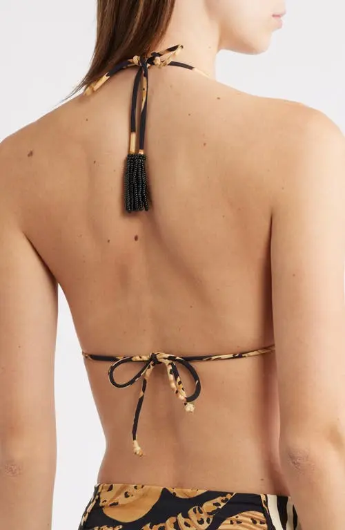 Farm Rio Mixed Print Triangle Bikini Top