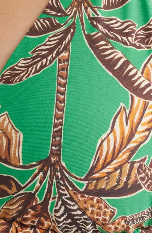 Farm Rio Mixed Print Triangle Bikini Top