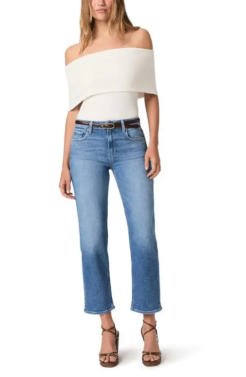 Paige Mason Mid Rise Ankle Straight Leg Jeans