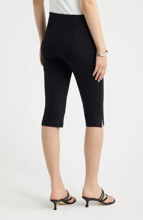 Nordstrom Ponte Knit Capri Pants - Black