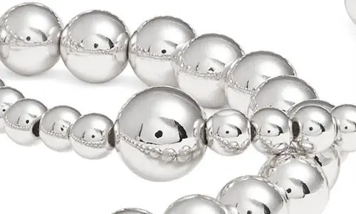 OPEN EDIT Assorted Pack Of 3 Stretch Bracelets - Silver