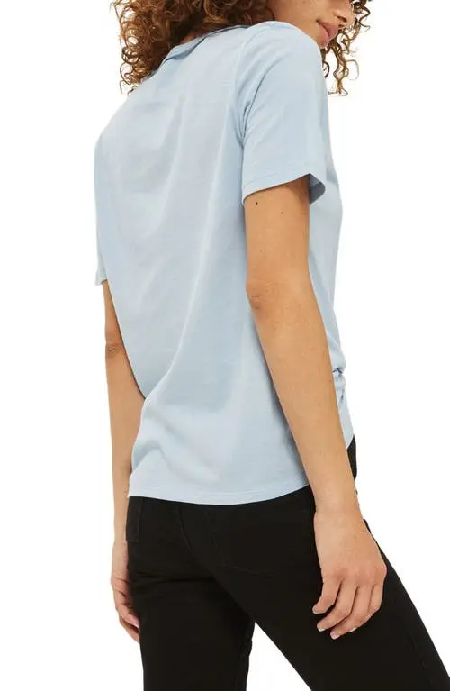 Topshop Cotton Slash Choker Boxy Tee