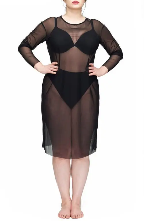 Universal Standard Thames Fog Sheer Dress - Black
