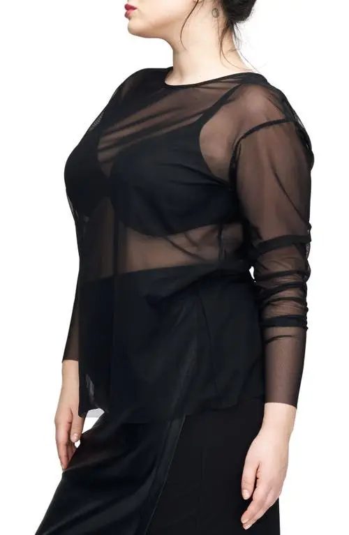 Universal Standard Thames Fog Sheer Mesh Top