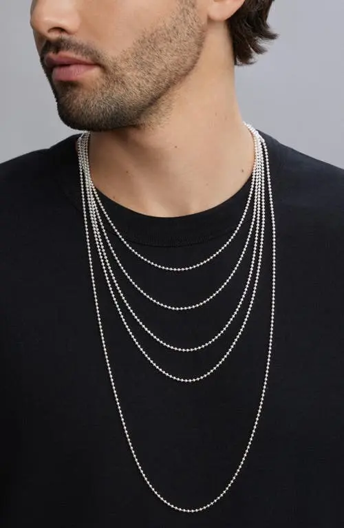 Lagos Signature Caviar Sterling Beaded Ball Chain Necklace