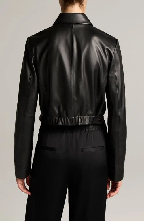 Vince Cropped Leather Jacket