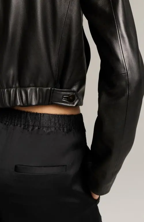 Vince Cropped Leather Jacket