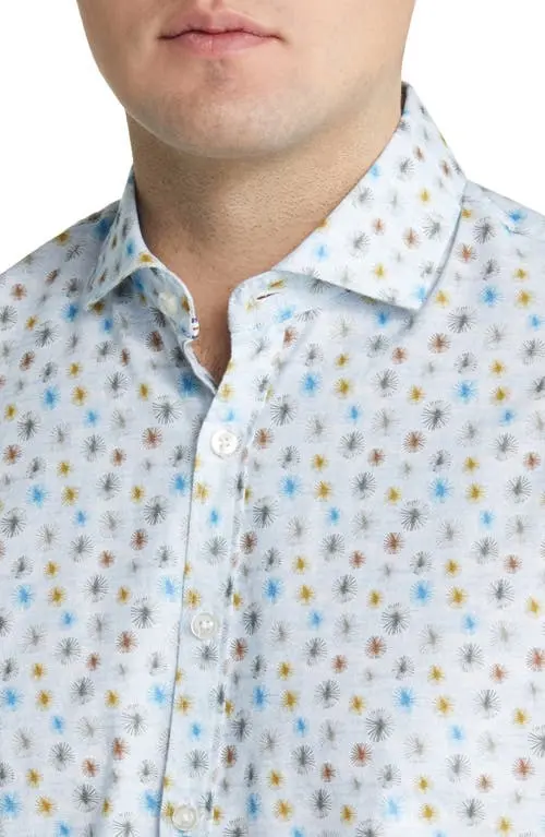 BRAX Harold Dandelion Print Button-up Shirt