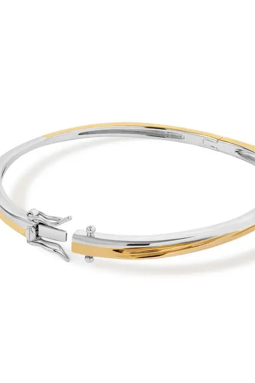 Astley Clarke Aurora Weave Mixed Metal Bangle