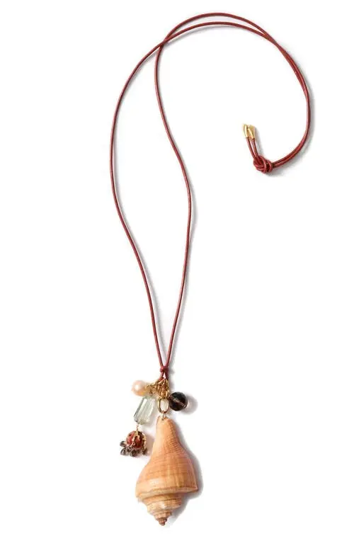 Chan Luu Spiral Shell Charm Necklace - Multi