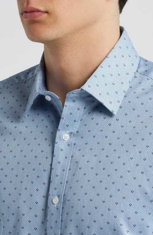 DANIEL HECHTER Modern Fit Neat Check Cotton Dress Shirt