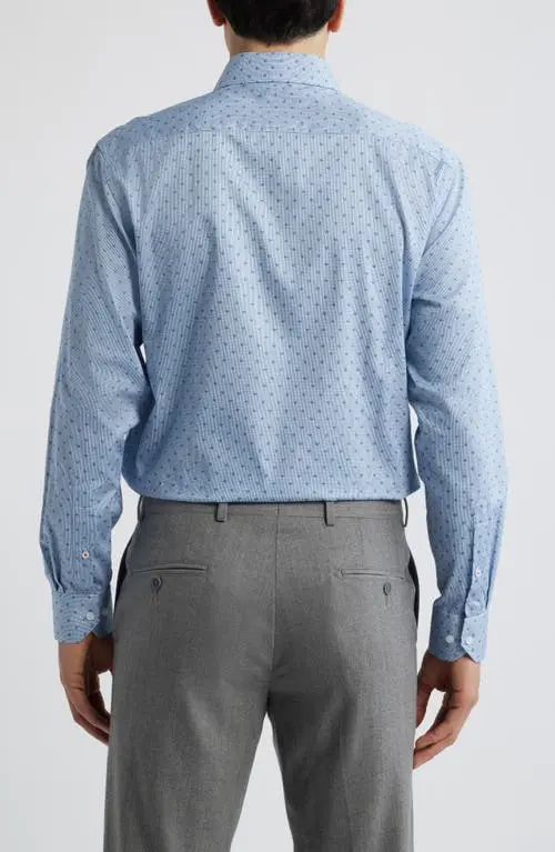 DANIEL HECHTER Modern Fit Neat Check Cotton Dress Shirt