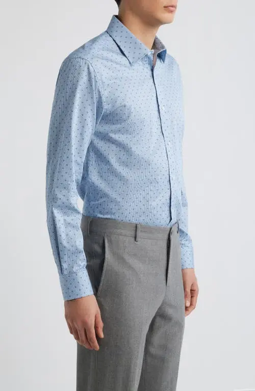 DANIEL HECHTER Modern Fit Neat Check Cotton Dress Shirt