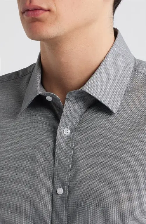 DANIEL HECHTER Modern Fit Micropattern Cotton Dress Shirt