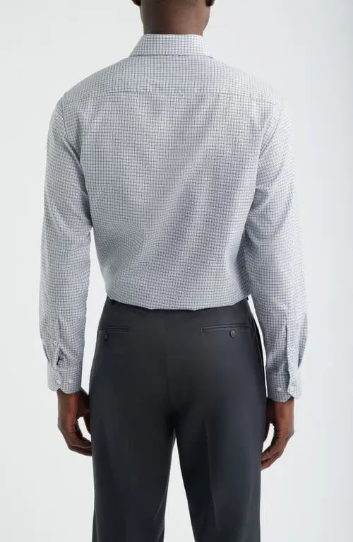 DANIEL HECHTER Modern Fit Check Textured Cotton Dress Shirt