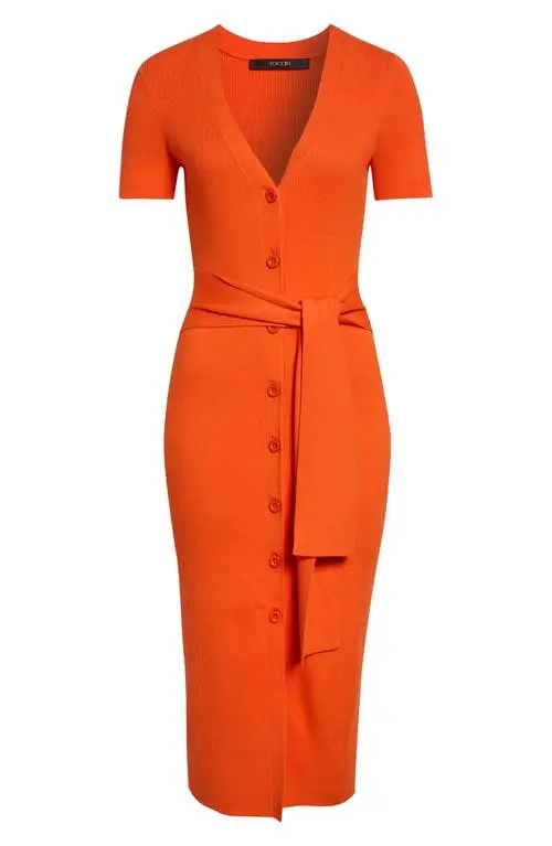 TOCCIN Agnes Tie Front Knit Dress