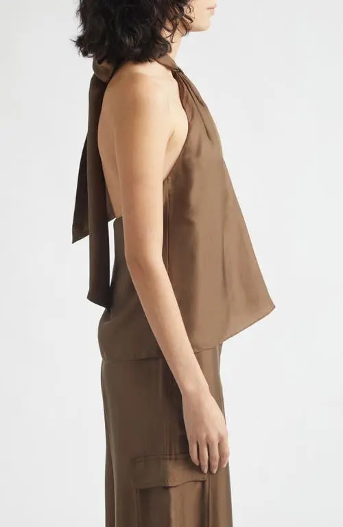 TOCCIN Everlee Knotted Halter Top