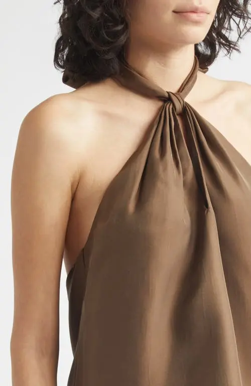 TOCCIN Everlee Knotted Halter Top