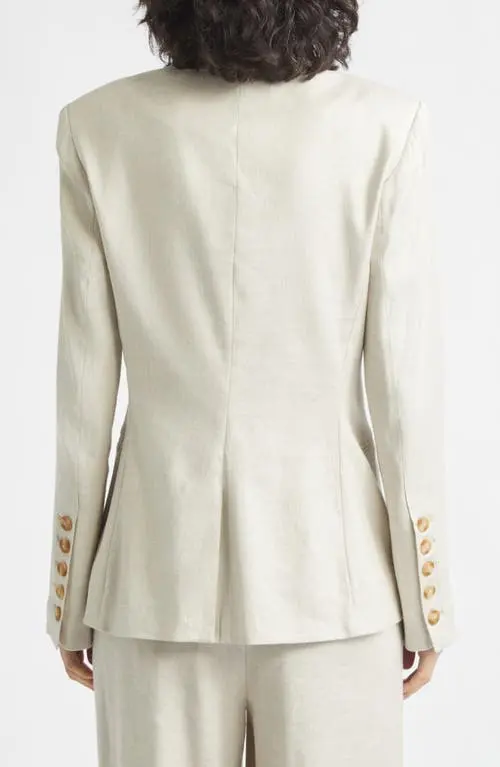 TOCCIN Jazmin Linen Blend Double Breasted Blazer