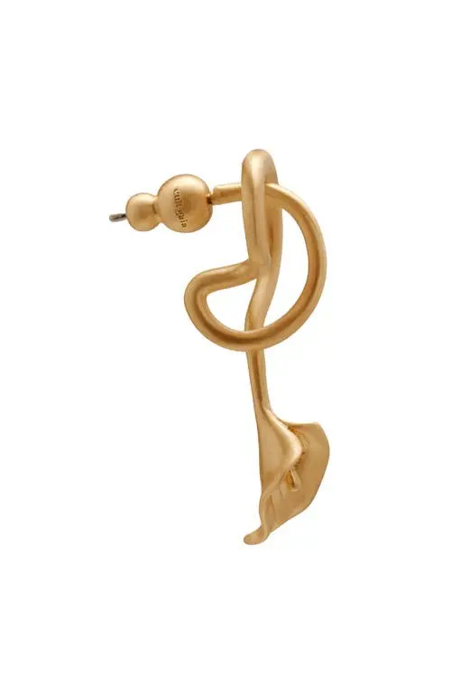 Cult Gaia Calla Wavy Brushed Statement Drop Earrings