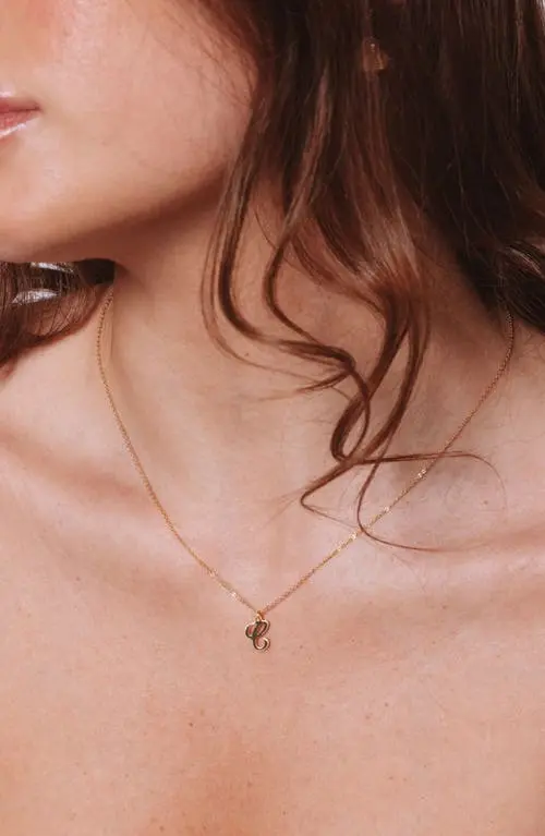 SET & STONES Gianna Initial Pendant Necklace - Gold/e