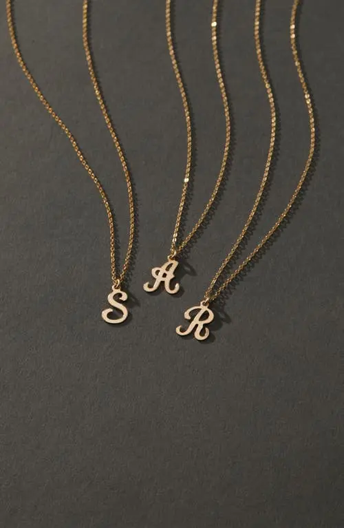 SET & STONES Gianna Initial Pendant Necklace - Gold/e