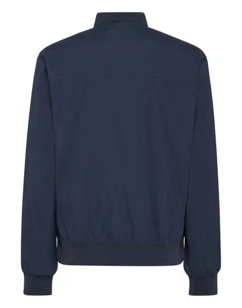 Philipp Plein Nylon Bomber Jacket With Logo Detail - Navy